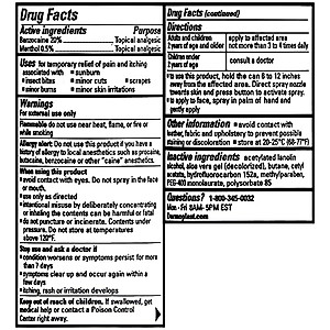 Dermoplast Pain, Burn & Itch Relief Spray for Minor Cuts, Burns and Bug Bites, 2.75 Oz (Packaging May Vary)