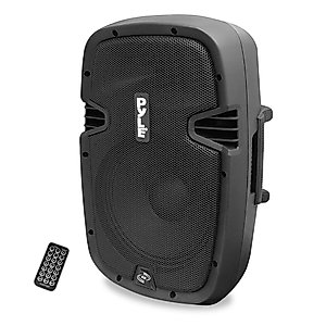 PYLE-PRO Powered Speaker Active PA- Loudspeaker Bluetooth System,12 Inch Bass Subwoofer Stage Speaker Monitor, DJ Party Portable Sound Stereo Amp Sub for Concert Audio, Built-in USB for MP3 Amplifier
