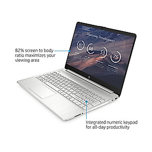 HP 2022 15.6" FHD Laptop Computer, AMD Ryzen 5-5500U Processor(Beats Intel i7-1065G7), 16GB RAM, 512GB PCIe SSD, AMD Radeon Graphics, HD Webcam, Bluetooth, Wi-fi, Win 10, Silver, 32GB USB Card