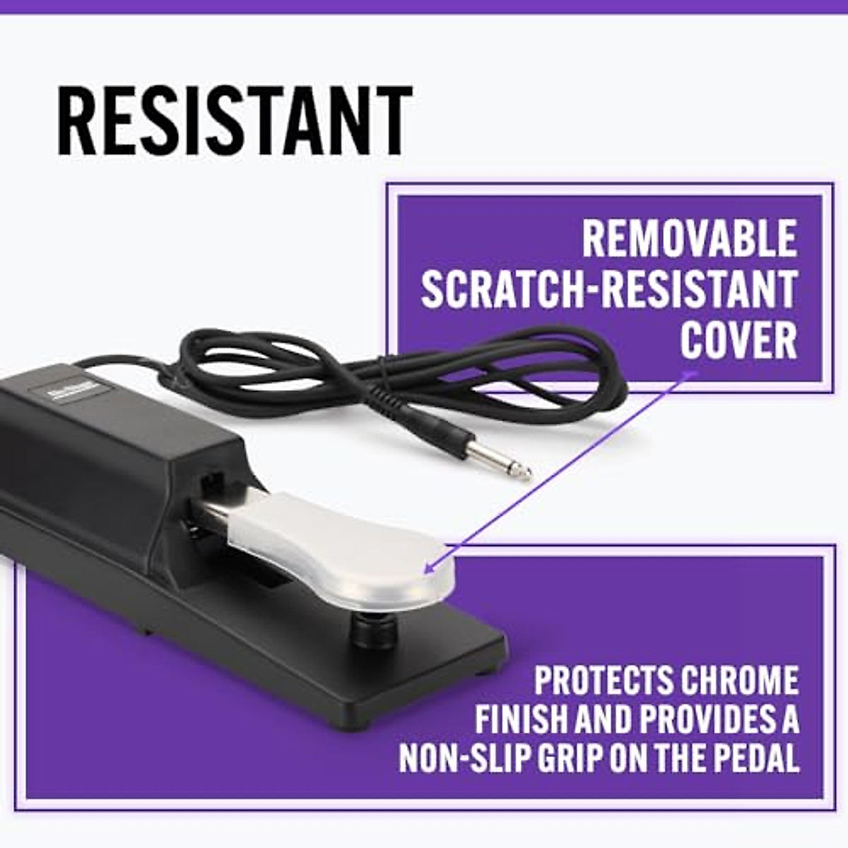 On-Stage KSP100 Universal Sustain Keyboard Pedal, Black