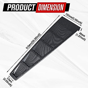 A & UTV PRO Center Hood Vent Accent for 2017-2023 Polaris Slingshot SLR S GT R, Carbon Fiber Style Turbo Hood Panel Trim Exterior Accessories, Replace OEM # 5452300, 1PC