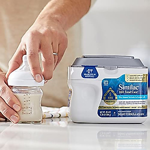 Similac 360 Total Care Infant Formula with 5 HMO Prebiotics, Our Closest Formula to Breast Milk, Non-GMO, Baby Formula Powder, 20.6-oz Tub