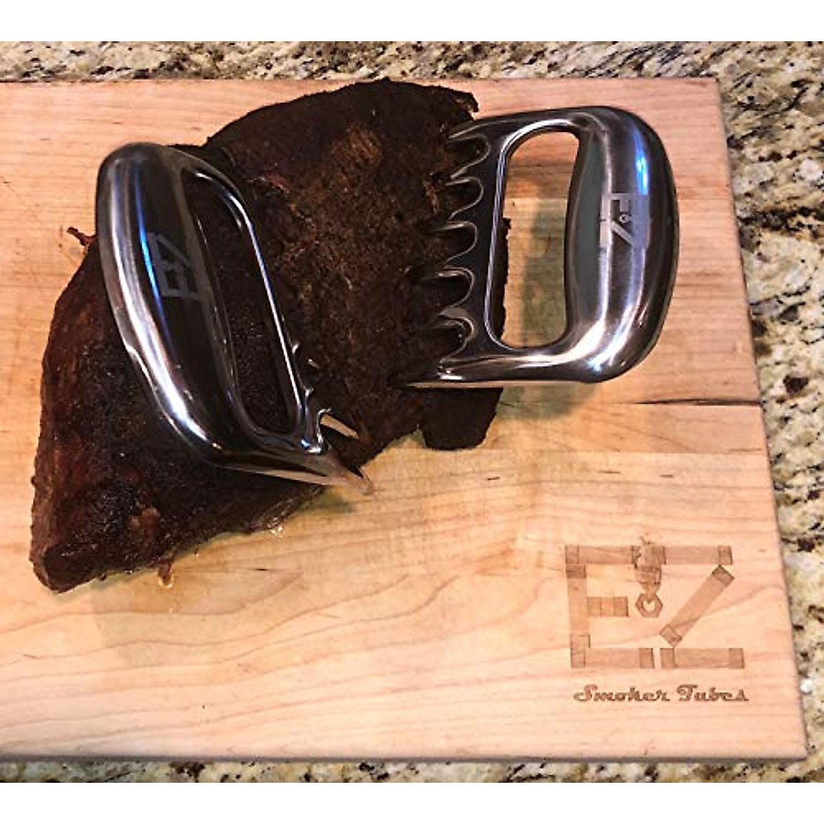 BBQFAM EZ Shredding Claws Stainless Steel Bear Claw Meat Shredders for BBQ. Perfect for shredding Pulled Pork, Poultry or just handling HOT Bulky Foods.