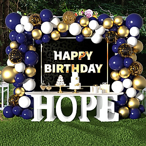 CHRORINE 72 pcs Navy Blue Balloons 4 Different Sizes Dark Blue Balloons Garland Arch Kit for Birthday Wedding Baby Shower Party Decor