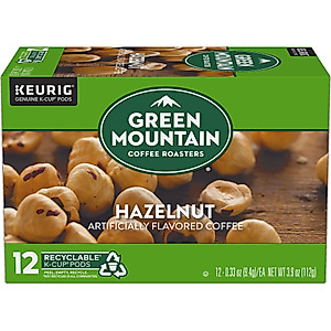 Green Mountain Coffee Roasters Hazelnut Keurig Single-Serve K-Cup pods, Light Roast Coffee, 12 Count