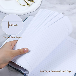 POPRUN A5 Lined Journal Notebooks, 8 Pack PU Leather Hardcover Notebook for Writing, Business Work,Travel,School,College, 5.5 x 8.3 inch, 240 Pages Classic College Ruled Journals Notepad, Multicolored