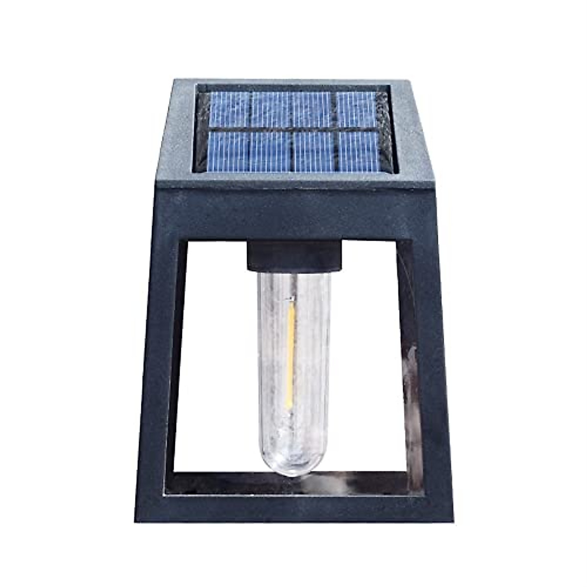 Black Finish Wall Lamp 2W Wall Solar Lighting Waterproof Outdoor Wall Sconce for Garden, Front Door