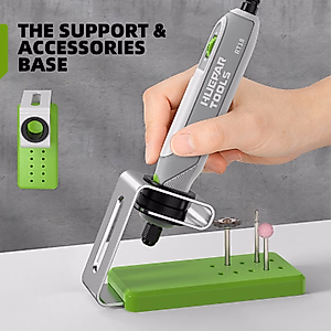 Huepar Tools Rotary Tool kit, Rotary Tool Set with Stand, 51 PCS Accessories(Keyless Chuck), 4 Variable Speed18,000RPM, Ideal for DIY, Woodwork & Hobby Craft, Dremel Compatible - RT18