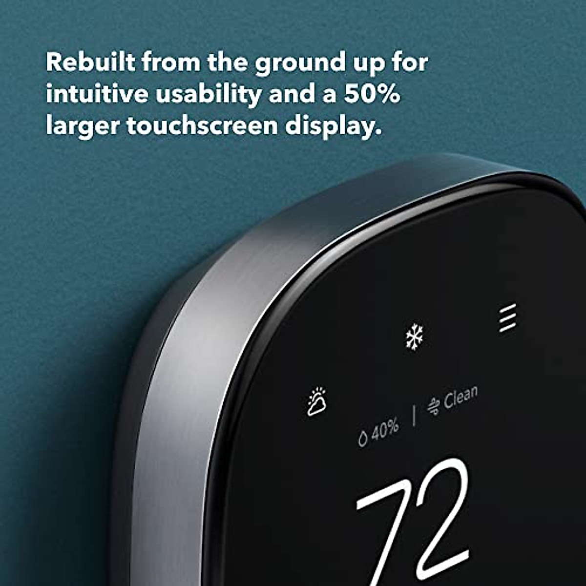 NEW 2022! ecobee Smart Thermostat Premium with Siri and Alexa and Built in Air Quality Monitor and Smart Sensor