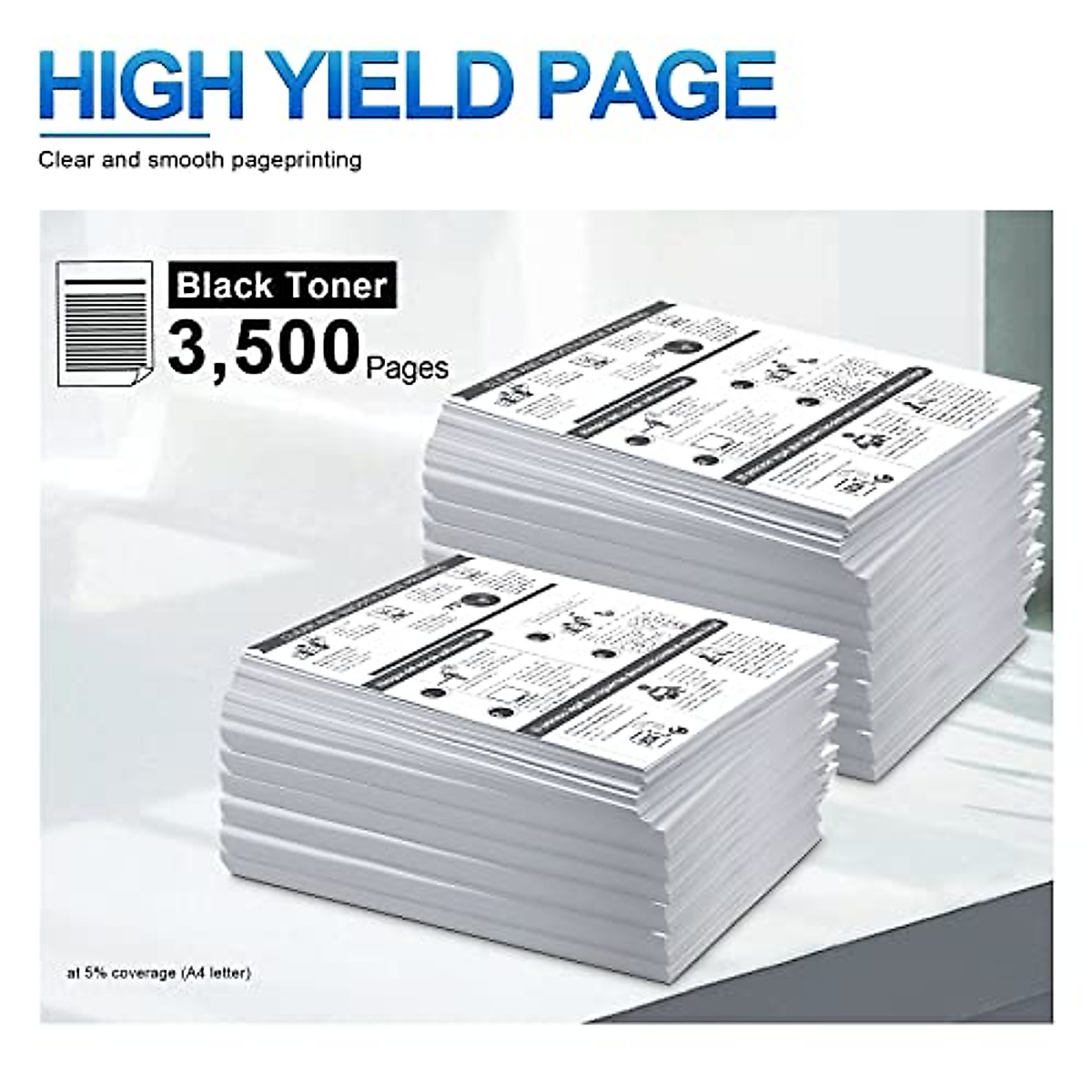 TN760 High Yield Toner Cartridge: 4 Pack Black Compatible Brother TN-760 TN 760 Ink Replacement for DCP-L2550DW HLL2395DW MFCL2710DW MFC-L2750DW Printer [3,500 Pages/Cartridge]