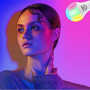 ThinkMRO RGB RGBW 10W A19 E26 E27 Multiple Colors Changing Light Bulbs with Remote,LED Lamp Replace Bulb,Warm White,Dimmable Memory Function,Ideal Lighting for Home Decoration,Party,Gardens,Corridors