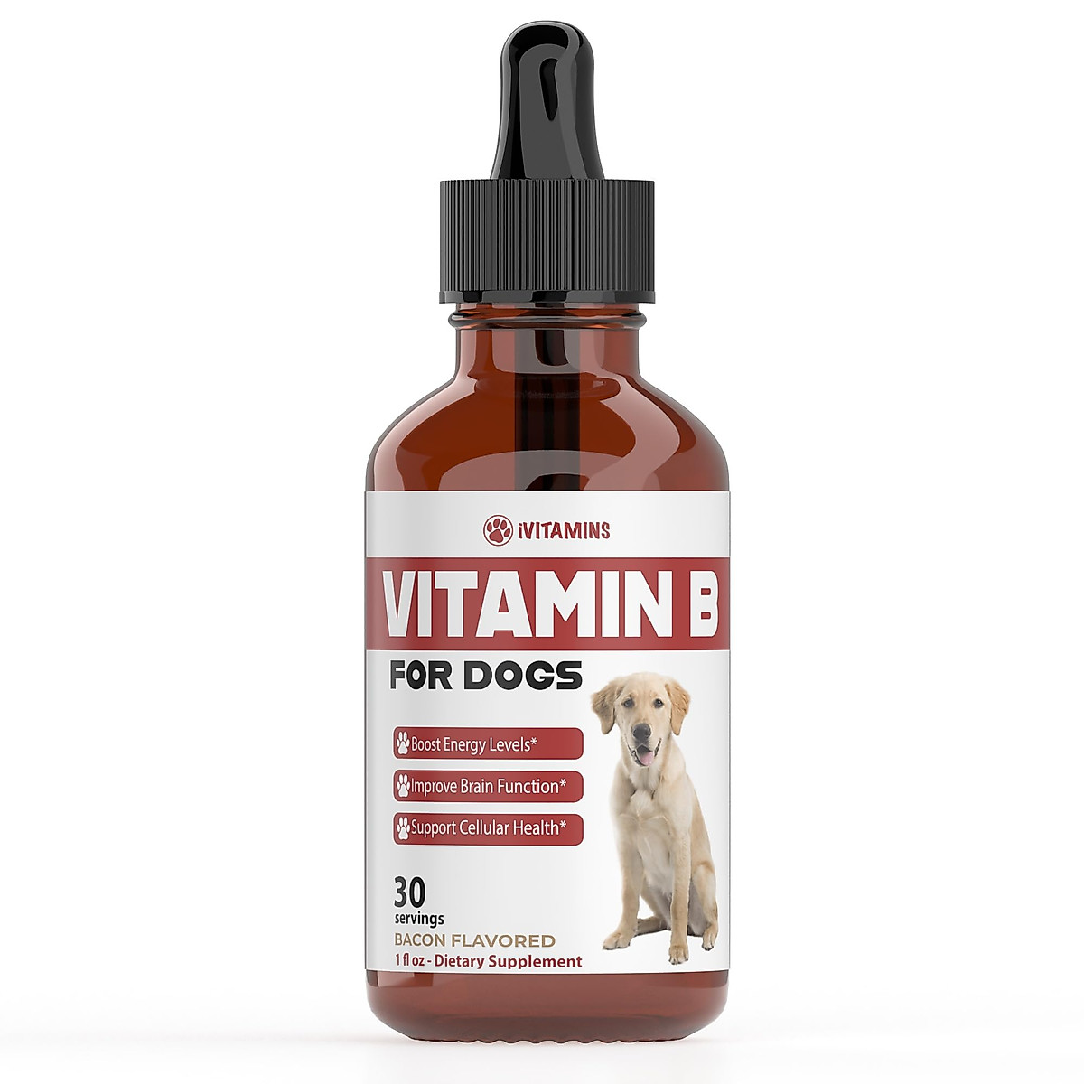 Vitamin B for Dogs | Vitamin B Complex for Dogs | Vitamin B12 for Dogs | Dog Vitamins | B12 Vitamins for Dogs | Vitamin B Dog Supplements | B Complex for Dogs | B12 for Dogs | Do1 fl oz: Bacon Flavor