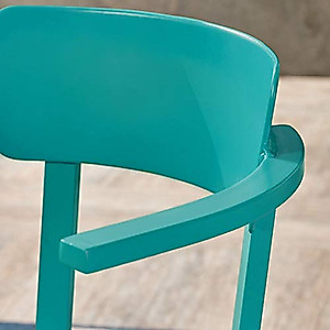 Christopher Knight Home Kate Outdoor Iron Bistro Set, Matte Teal