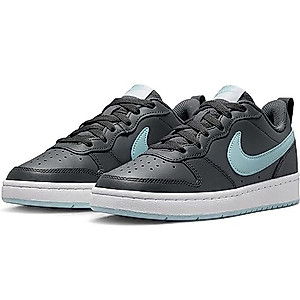 Nike Court Borough Low 2 (GS) (BQ5448-018)_7Y, Iron Grey/Ocean Bliss-White, 7 Big Kid