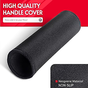 Handle Cover for Rowing Machine(NO Sliding), Compatible with Peloton Rower and Concept 2, Fits for Most Rowing Machine, Red Rowing Gloves Comfort, Rowing Grip, Row Without Pain, Strong Absorbent