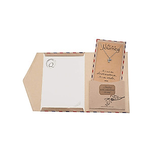 quan jewelry Mini Bicycle Necklace, Journey Traveler Pendant Charm, Gifts for Cyclists & Wanderlust, Minimal Dainty Necklaces, Fitness Jewelry with Quote Card