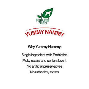Yummy Nammy - All Natural, Grass-Fed & Free-Range, 100% Lamb Green Tripe Treats with Probiotics, 3.5oz