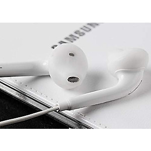 Aux Headphones/Earphones/Earbuds, (2 Pack) 3.5mm Aux Wired in-Ear Headphones with Mic and Remote Control Compatible with Galaxy S9 S8 S7 S6 S5 Edge + Note 5 6 7 8 9 and More Android Devices-White