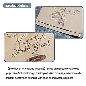 50 Pack 13.8 X 9.5 Inch Kraft Paper Bread Bags for Homemade Bread, Large Paper Bakery Bags for Bread Loaves, Eco Friendly Bread Packaging Storage Loaf Bags for Home Kitchen Bakery.…