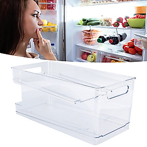 Tyenaza Can Organizer, Stackable Drink Soda Can Holder Rack PET Dispenser Double Deck, Can Storage Organizer Fit for Pantry Refrigerator Kitchen