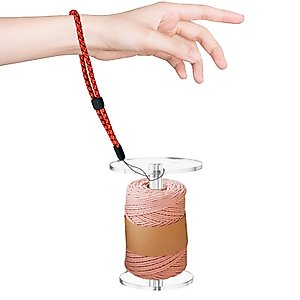 HingoFuni Portable Wrist Yarn Holder with Wrist Strap, Detachable Acrylic Yarn Holder Storage Organizer Prevents Tangling and Misalignment, Supplies for Knitting, Ideal Gift for The Craft Lovers
