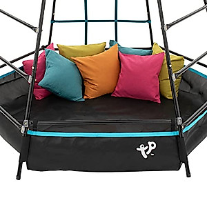 TP Toys UFO Explorer Jungle Gym | Outdoor Play Structure for Kids Combines Kids Climber with Play Pit and Upper Level Fort | Active Backyard Fun for Kids Ages 3-8.