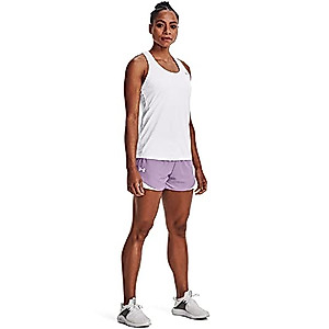 Under Armour Play Up Shorts 3.0 Shorts for Women – Moisture Transport System – Elastic Waistband – Loose-fit Octane/White/White XS (US 0-2) 3