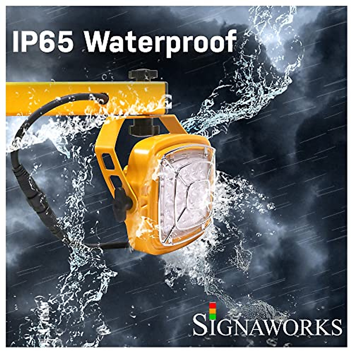 Signaworks LED Loading Dock Bay Swivel Arm Light 2 Pack (50W, 5500LM), Brighten Trailers & Shipping Trailers, Industrial Aluminum Housing, 5ft Power Cord