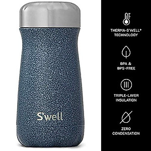 S'well Stainless Steel Traveler - 12 Fl Oz - Night Sky - Triple-Layered Vacuum-Insulated Containers Keeps Drinks Cold for 21 Hours and Hot for 9 - with No Condensation - BPA Free Water Bottle