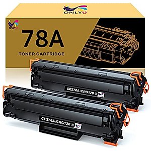 ONLYU Compatible Toner Cartridge Replacement for HP 78A CE278A 278A CE278AC 78 278 CE278AD CE278 Toner for HP Laserjet Pro M1536dnf P1606dn M1536 P1566 P1560 P1606 Printer (Black, 2-Pack) (78a Black)