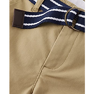 Gymboree Boys and Toddler Belted Twill Chino Pants, Sesame, 2T