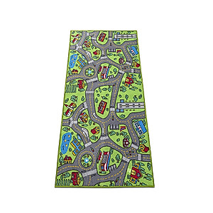 Kids Rugs Carpet Giant Large 80" x 40" Playmat City Life - Learn & Have Fun Safe! Children's Educational, Road Traffic System, Multi Color, Play Mat Rug Great for Playing Cars, Bedroom Playroom, Area