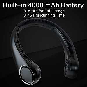 Dreamy Cubby Portable Neck Fan,Hands Free 360° Bladeless Small Fan Rechargeable Battery Operated,Wearable Cooling USB Personal Fan for Men Women Travel Hiking Outdoor