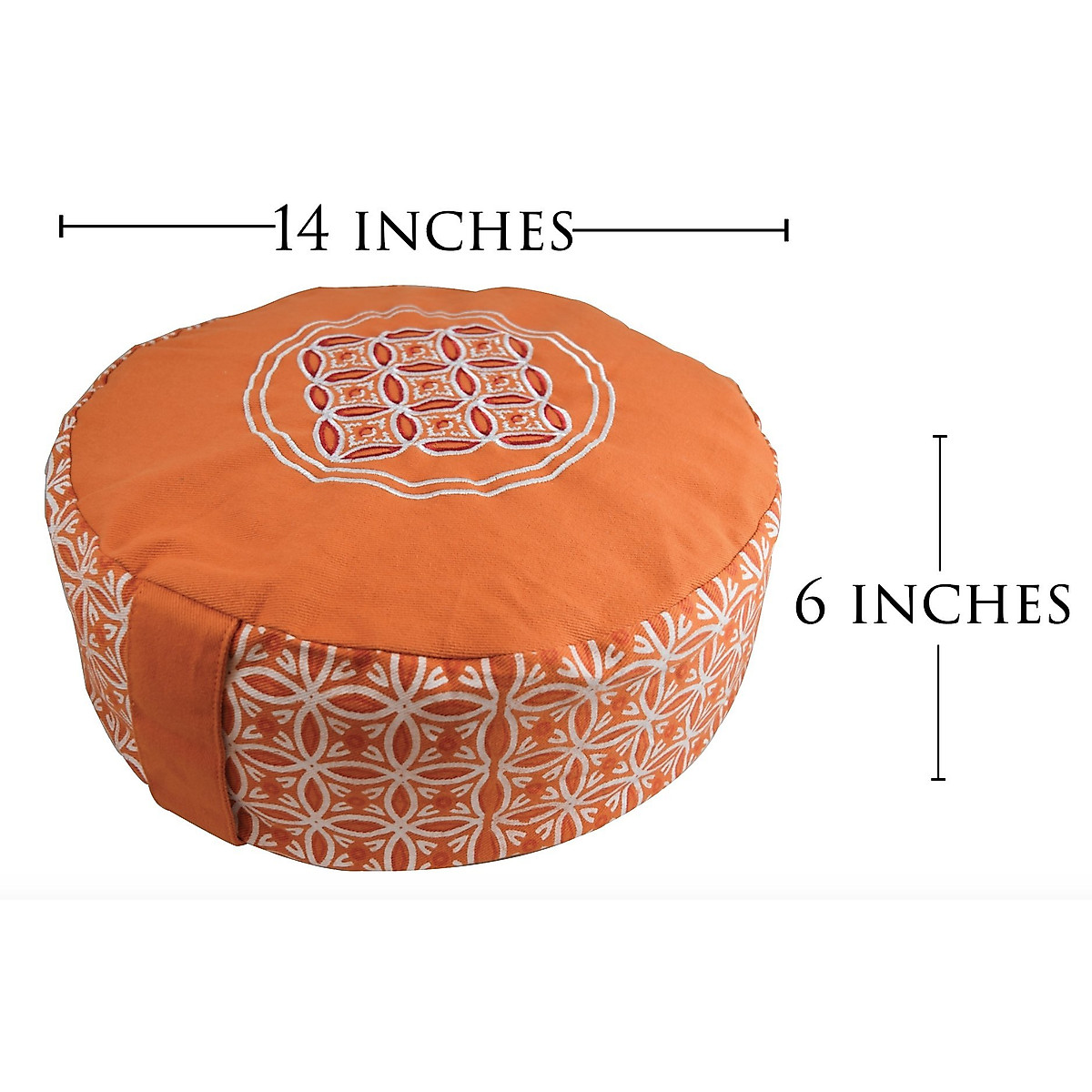 Orado Products Premium Zafu Meditation/Yoga Cushion Filled with 100% USA Grown Organic Buckwheat Hulls- Perfect for Daily Meditation or Yoga