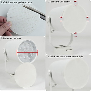 Kiven Led Light Cover,Light Blocking Stickers, 2.4in in Dia,Brownish Yellow Fabric, LED Light Dimming Sticker for Recessed Light/Can Light, LED Spotlight, Ceiling Light, Downlight