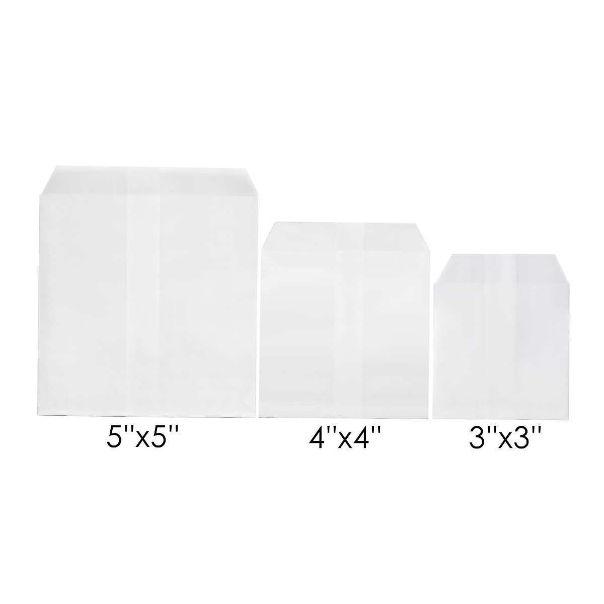 Flat Glassine Waxed Paper Treat Bags 4x6 Semi-Transparent for Bakery Cookies Candies Dessert Chocolate Party Favor, Pack of 100 by Quotidian (4'' x 6'')