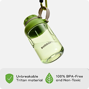 BOBBER Pack of 12 oz Insulated Stainless Steel Travel Mug & 20 oz Sport Tritan Bottle 100% Leakproof & Dishwasher safe (Mint Cooler)