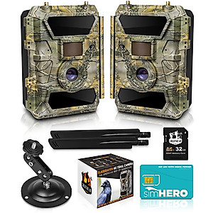 CREATIVE XP Cellular Trail Cameras WiFi 12MP 1080P Outdoor Game Camera with No-Glow Night Vision Motion Activated IP54 Waterproof for Wildlife Hunting or Property Security, 32G SD Memory Card