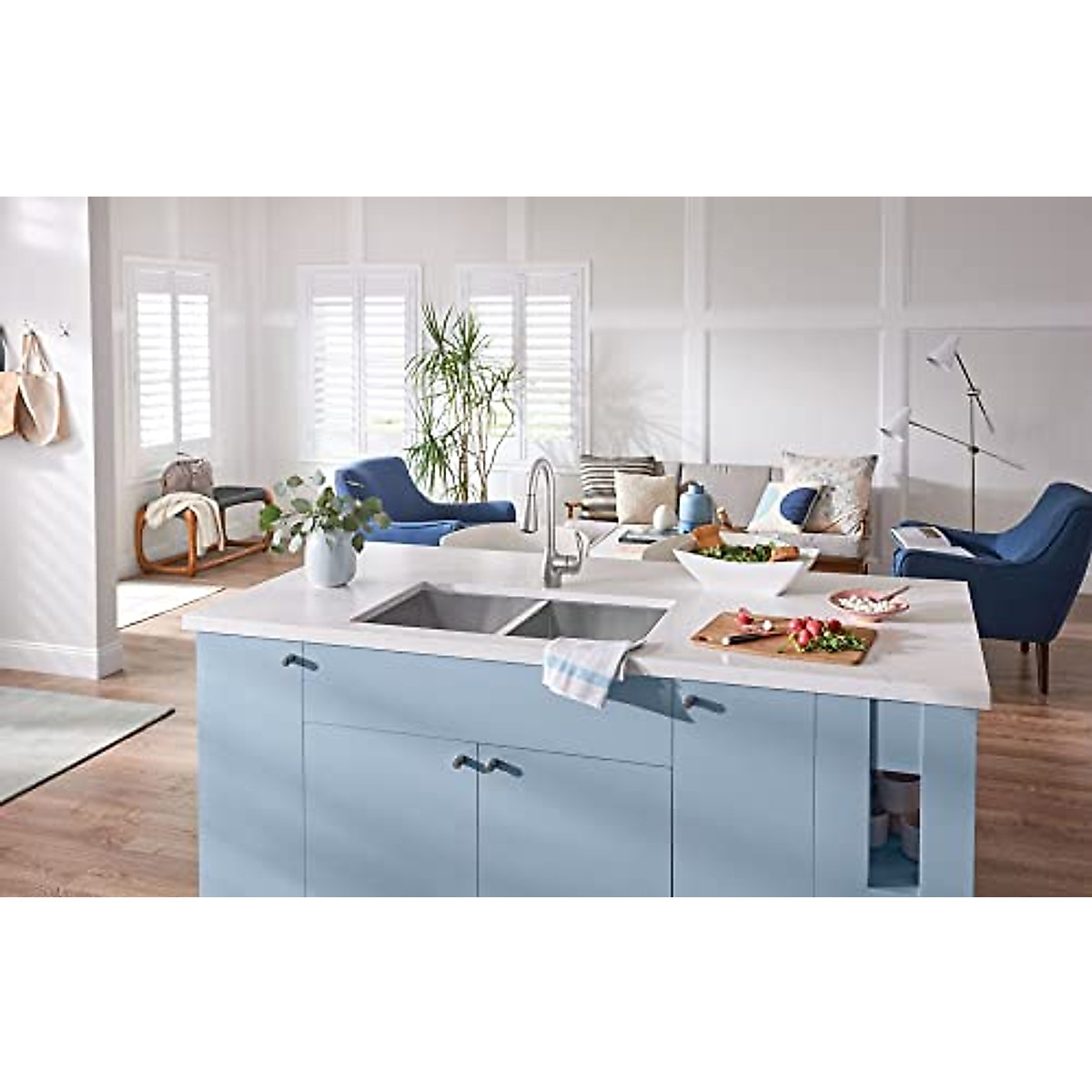 Moen CA87011SRS Single Handle Kitchen Faucet with Pullout Spray from the Kleo Collection, Spot Resist Stainless