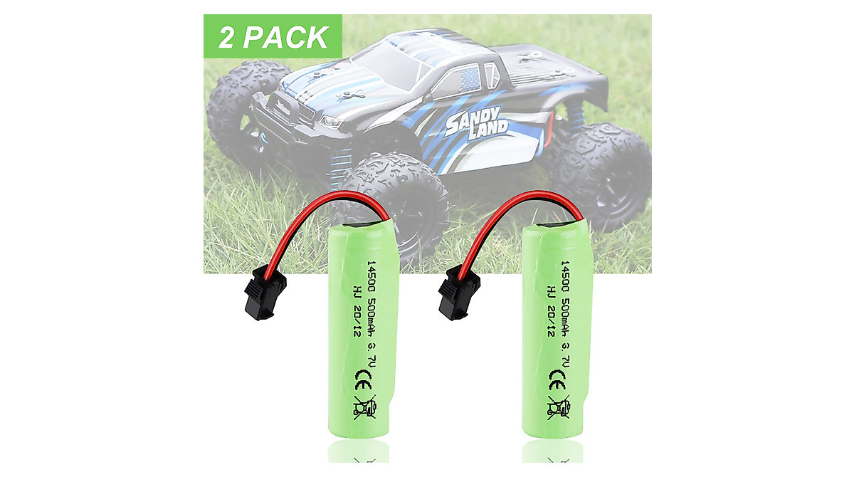 FPVERA Rc Car Battery Pack - 2 Rechargeable 3.7V Lithium Batteries