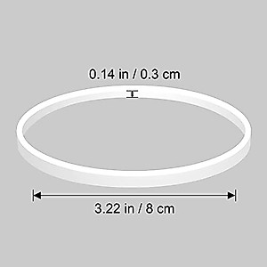 5 Packs Gaskets 3.22 Inch for Ninja Rubber Gasket Replacement Parts Seal O-Ring White for Ninja Single Serve Blender Blade 6 Fin Compatible with Nutri Ninja Professional 1100w BL660 1500 watt BL770