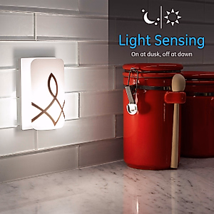 GE SleepLite LED Amber Night Light, Hi/Low Dimmable, Dusk-to-Dawn, Melatonin, Natural Sleep Aid, Ideal for Bedroom, Nursery, Bathroom, 46453, 2 Pack, Oil-Rubbed Bronze | Candle Glow