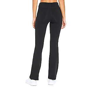 Bally Total Fitness Women's High Rise Tummy Control Bootleg Pant, Black, X-Large