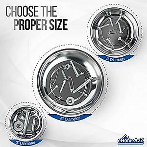 EHOMEA2Z Magnetic Tray Tool Holder 3" Inch, Ideal For Garage, Home, Bolts, Nuts, Small Parts, Pin Cushion Magnetic Cup (3"Inch Magnetic Bowl 1Pc)