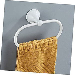 Angoily 3pcs Hook Rod Home Heavy Hanger Storage Holders Round Mounted Hanging Copper Accessories Circle Paper Shop Showers Wall-Mounted Kitchen Bar Hand Towels Shelf Bathroom and Adhesive