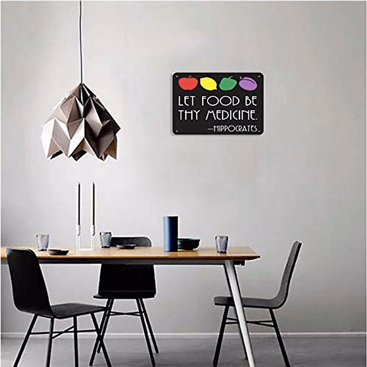 Let Food Be Thy Medicine Metal Retro Look 20X30 cm Decoration Art Sign for Home Kitchen Bathroom Farm Garden Garage Funny Wall Decor