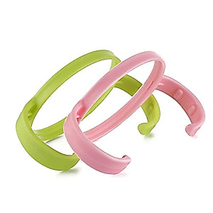 ROMIRUS Bottle Handles Grips Compatible for Comotomo Feeding Baby Bottles (Set of 4, 2 Pink + 2 Green)