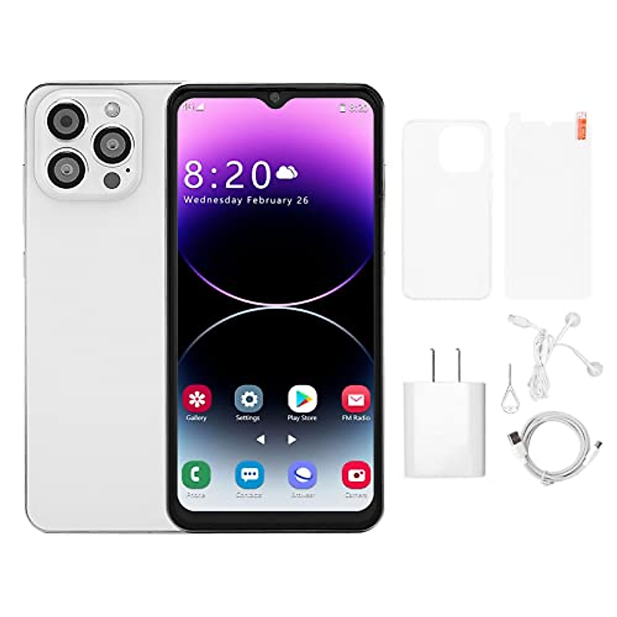 Airshi 5G WiFi Mobile Phone, 4G Smartphone 100-240V Dual SIM for Entertainment (#2)