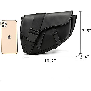 Sling Bag Fashion Saddle Bag Leather Crossbody Backpack Daypack for Men & Women