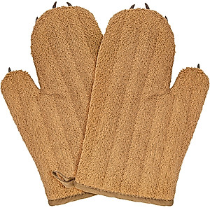 Fairly Odd Novelties FON-10278 Bear Oven Mitts Set Funny and Cute Kitchen Mittens/Potholders for Baking Christmas or Everyday Cooking Gloves, One Size Brown